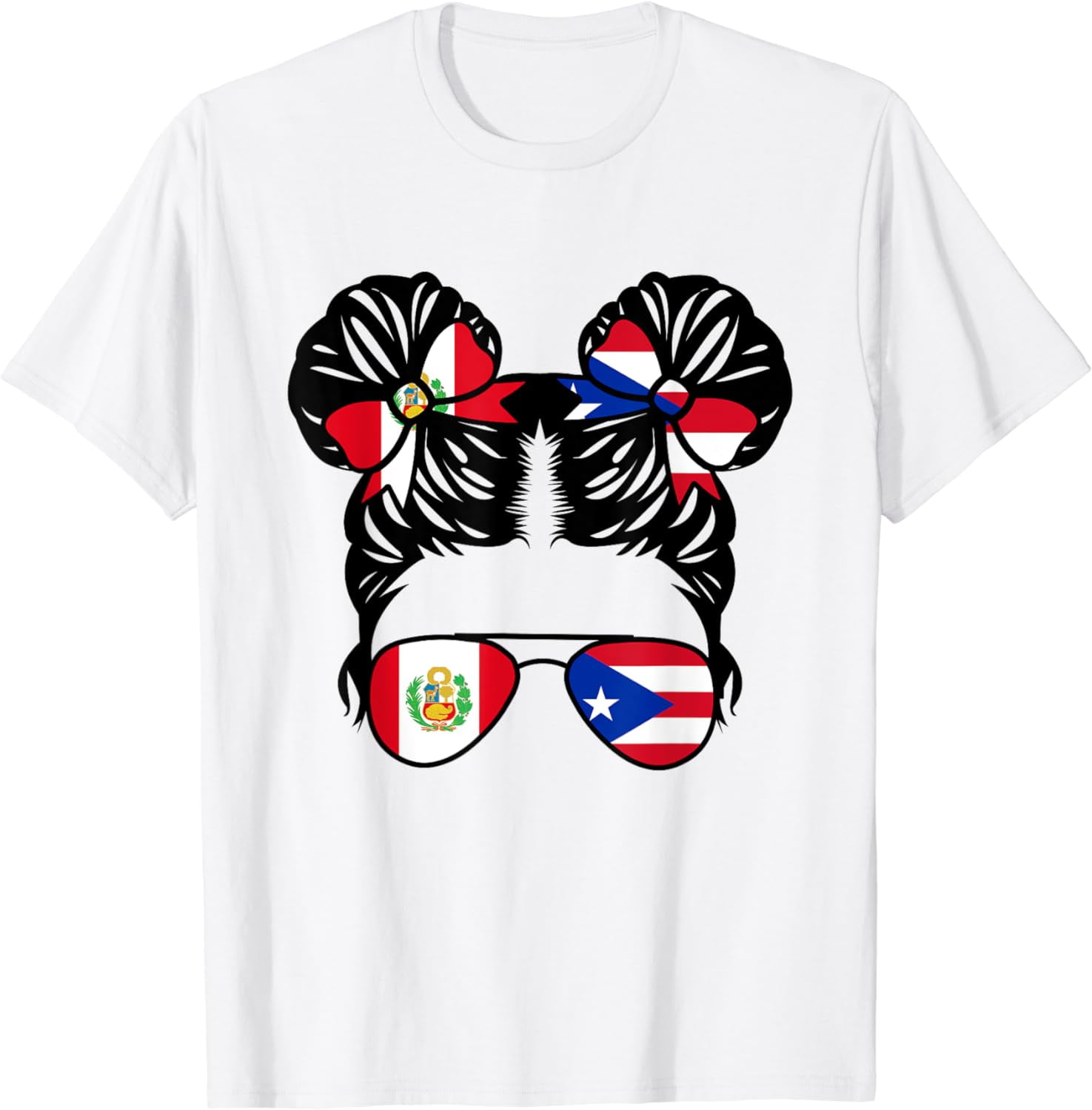 Half Peruvian Half Puerto Rican Girl Peru Kids Heritage T-Shirt ...