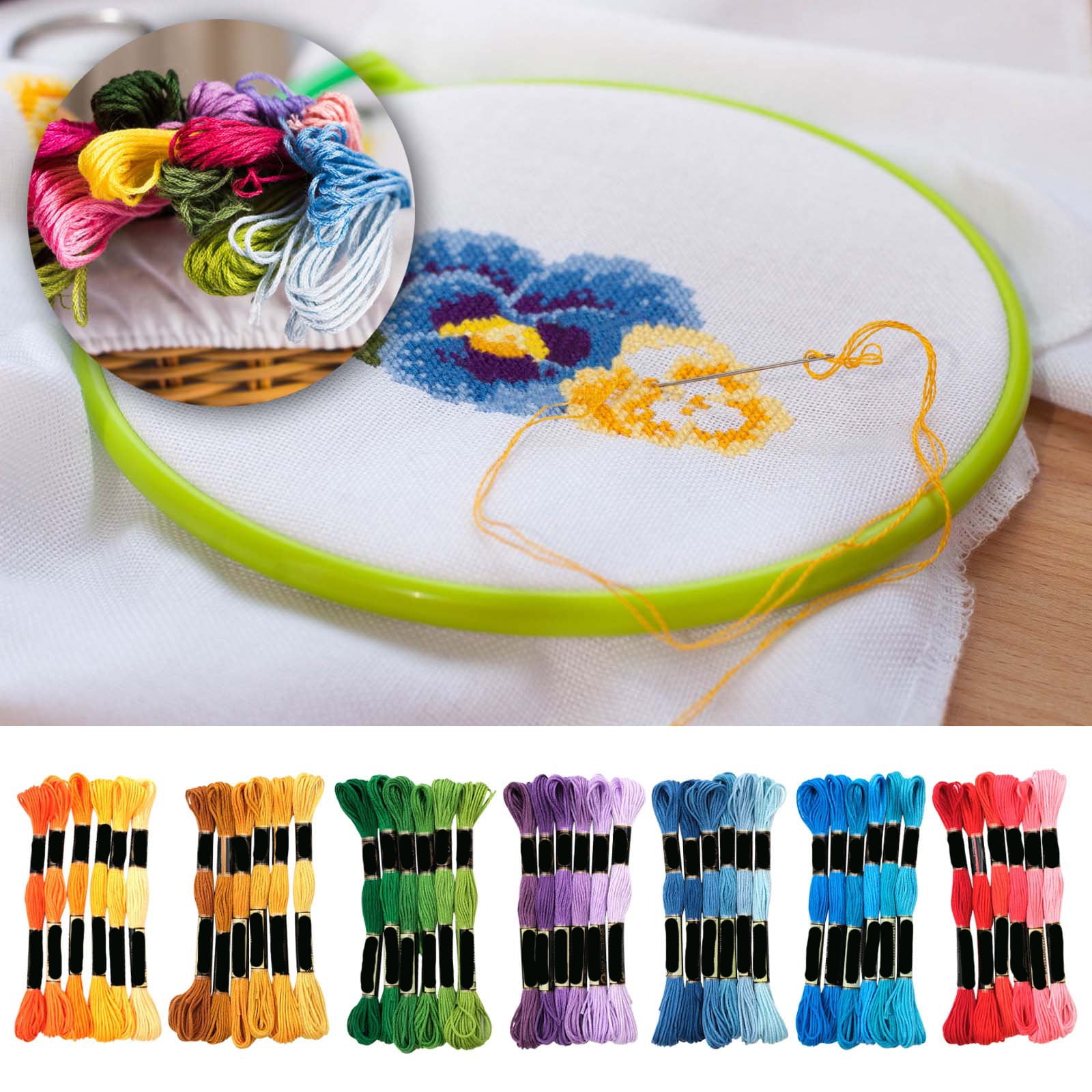 Half Price, Akmoler Gradient Embroidery Thread 8m 6-Color Set Essential ...