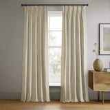 Half Price Drapes Alabaster Beige French Pleat Signature Velvet ...