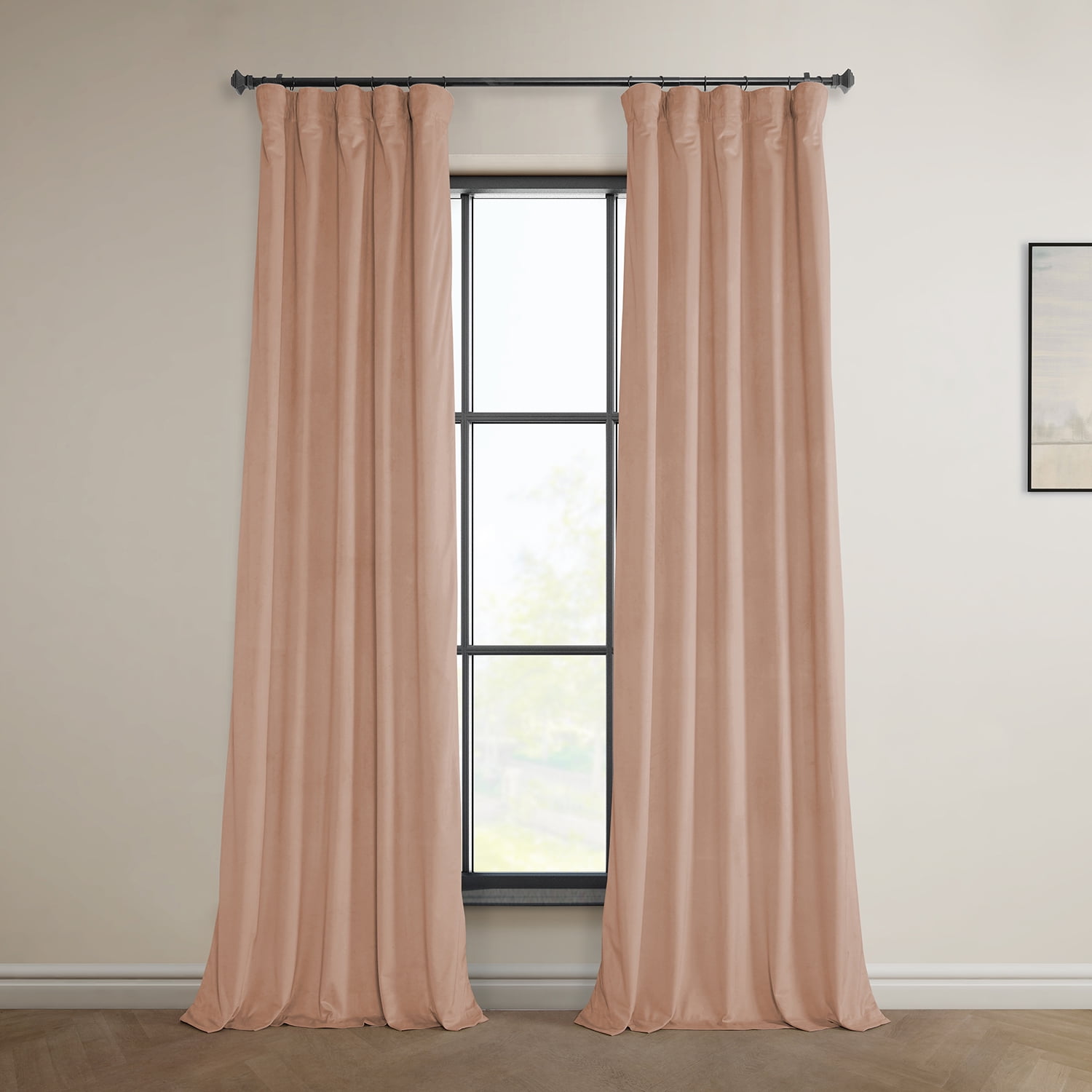 Half Price Drapes Peach Blossom Heritage Plush Velvet Room Darkening ...