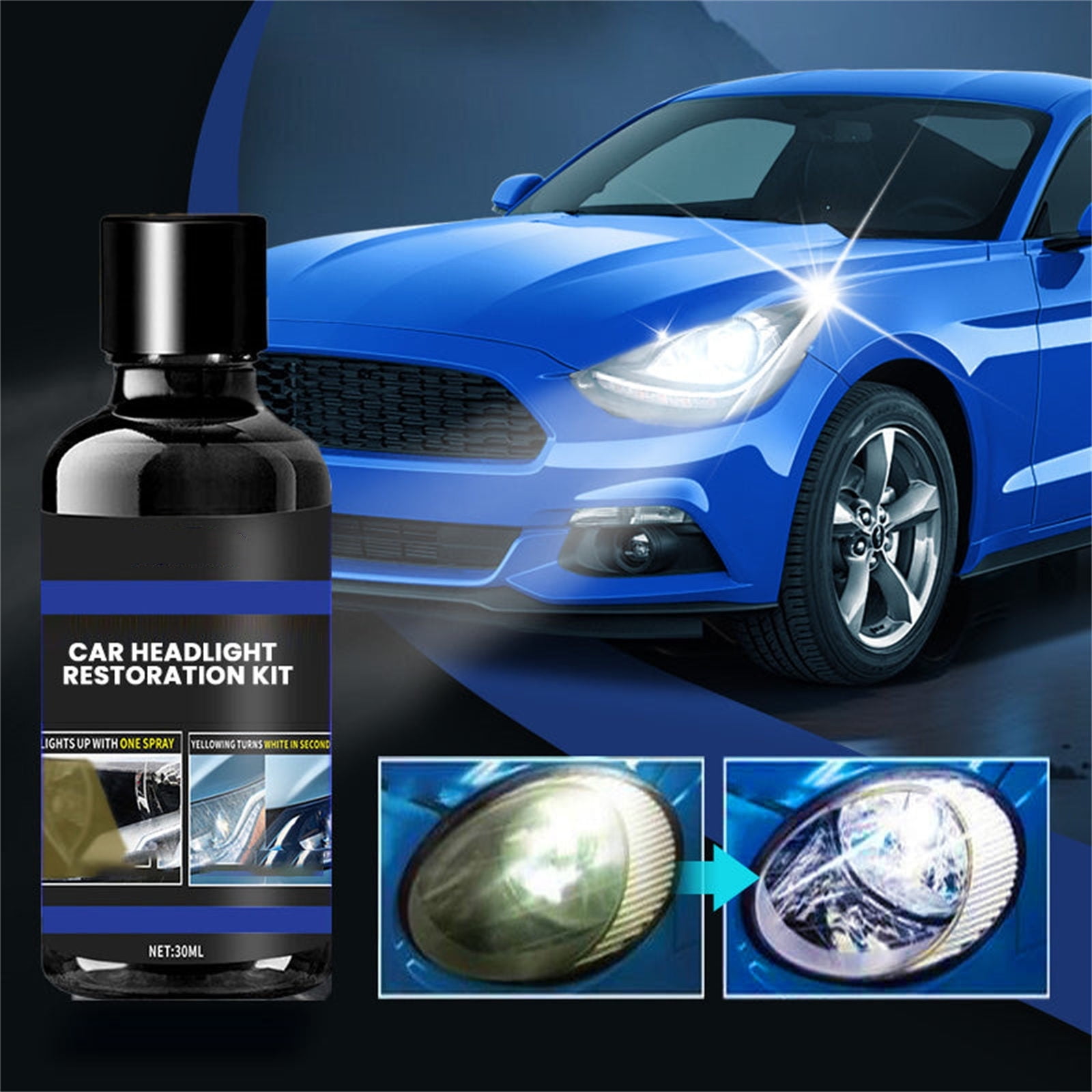 Half Price, Vsgery Car Headlight Restoration Kit 30ml for Improving ...