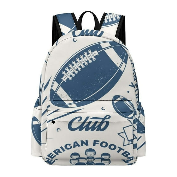 Half Print Backpack 11.8×16.5×5.9in Large Capacity Zipper Design Side ...