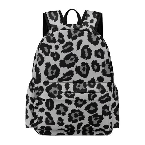 Half Print Backpack 11.8×16.5×5.9in Large Capacity Zipper Design Side ...