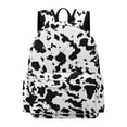 Half Print Backpack 11.8×16.5×5.9in Large Capacity Zipper Design Side ...