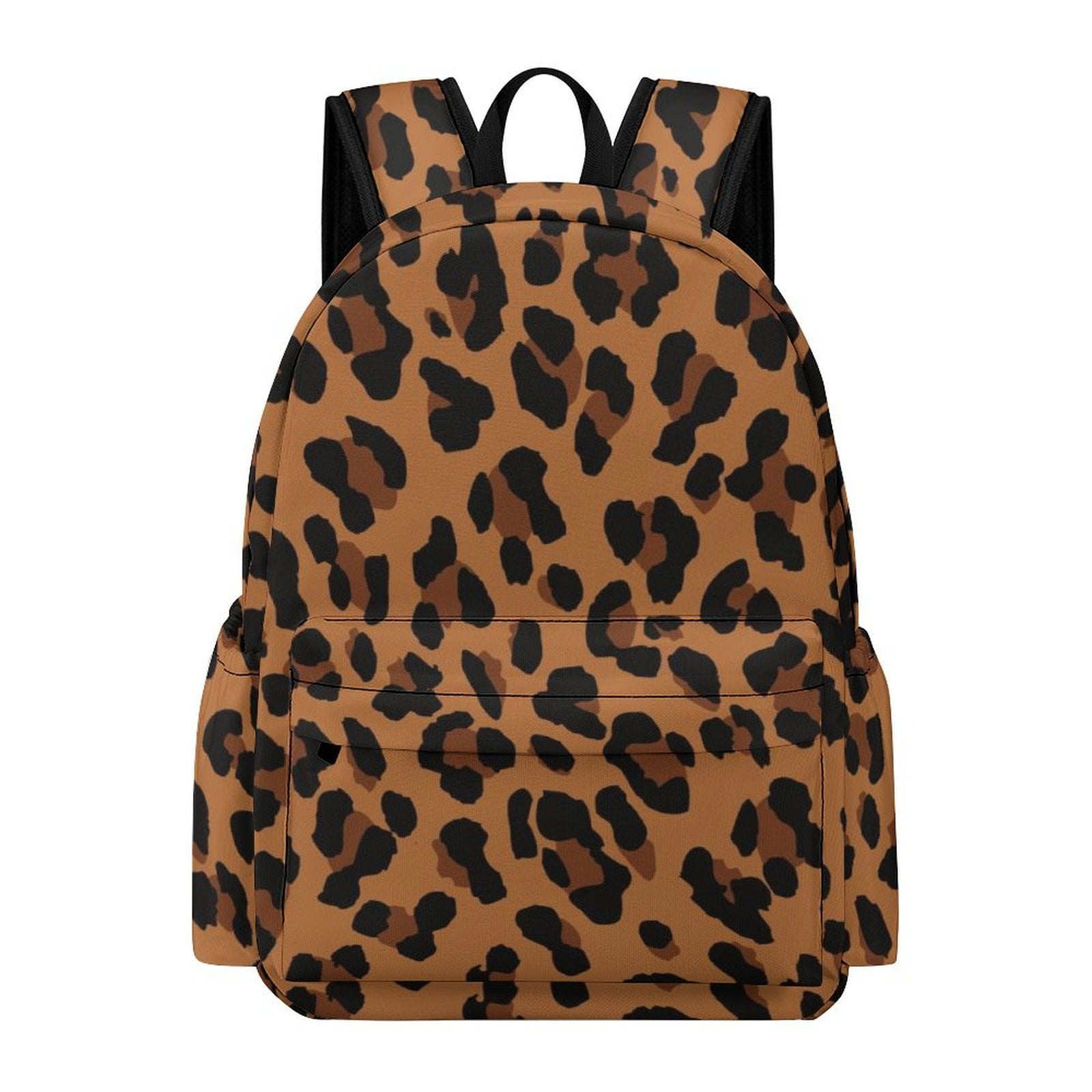 Half Print Backpack 11.8×16.5×5.9in Large Capacity Zipper Design Side ...