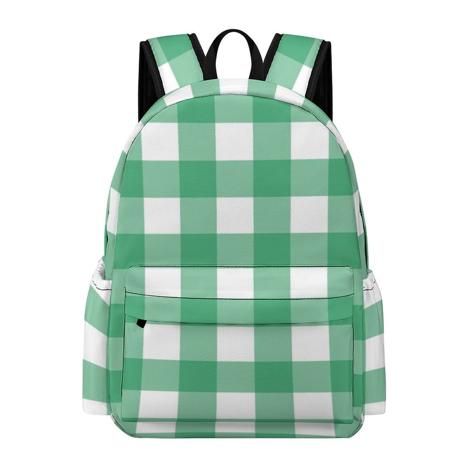 Half Print Backpack 11.8×16.5×5.9in Large Capacity Zipper Design Side ...