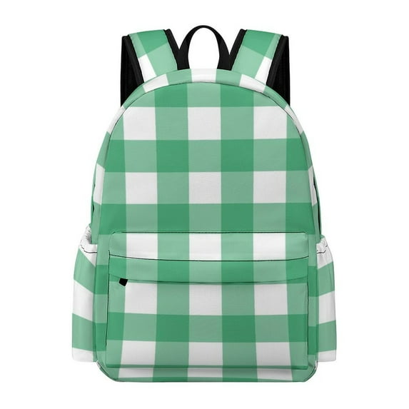 Half Print Backpack 11.8×16.5×5.9in Large Capacity Zipper Design Side ...