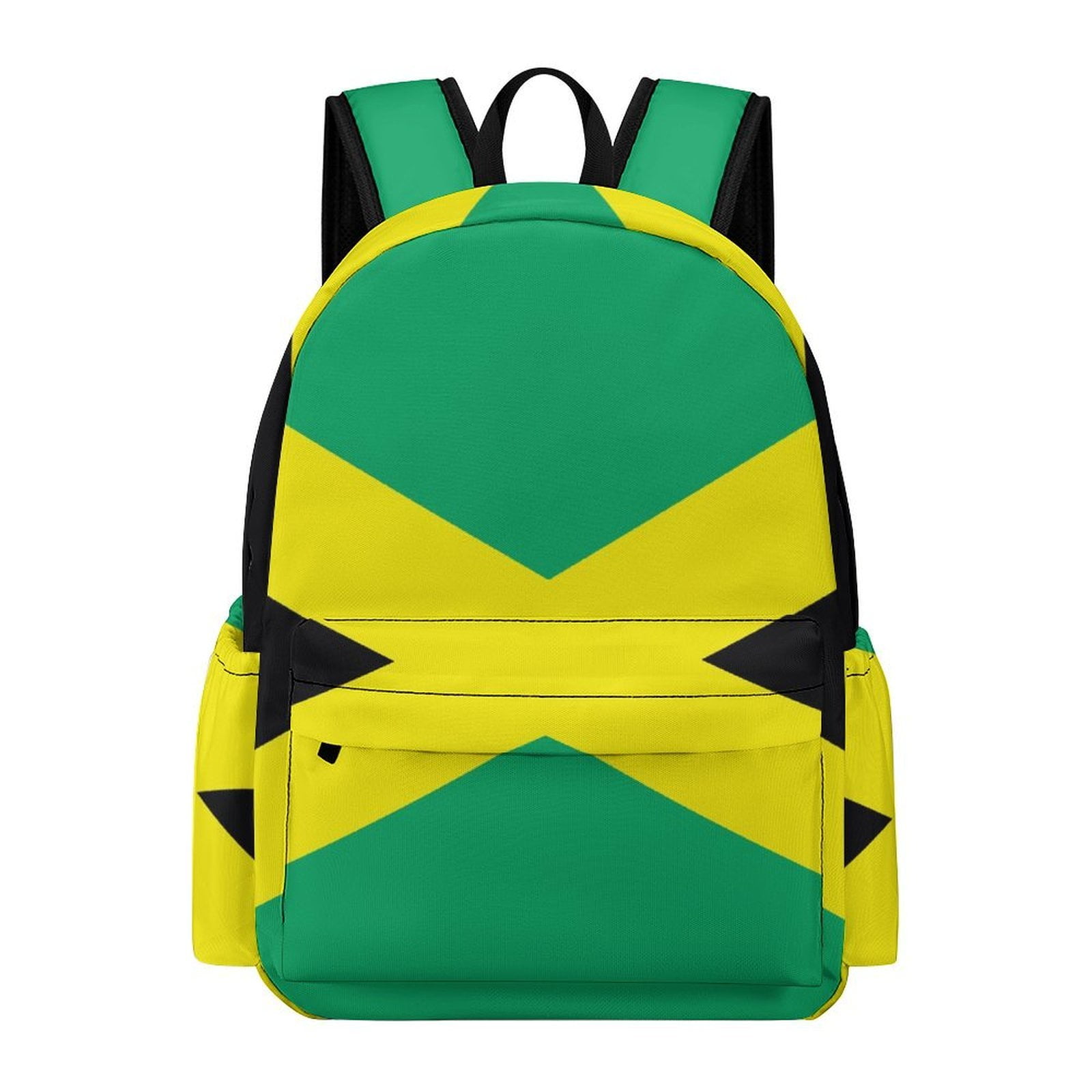 Half Print Backpack 11.8×16.5×5.9in Large Capacity Zipper Design Side ...