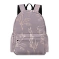 Half Print Backpack 11.8×16.5×5.9in Large Capacity Zipper Design Side ...