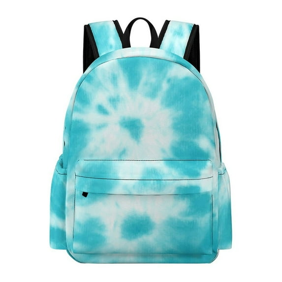 Half Print Backpack 11.8×16.5×5.9in Large Capacity Zipper Design Side ...