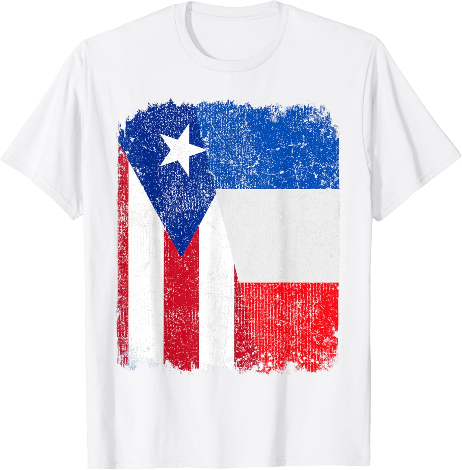 Half Puerto Rican Half French Flag Heritage Pride Roots T-Shirt ...