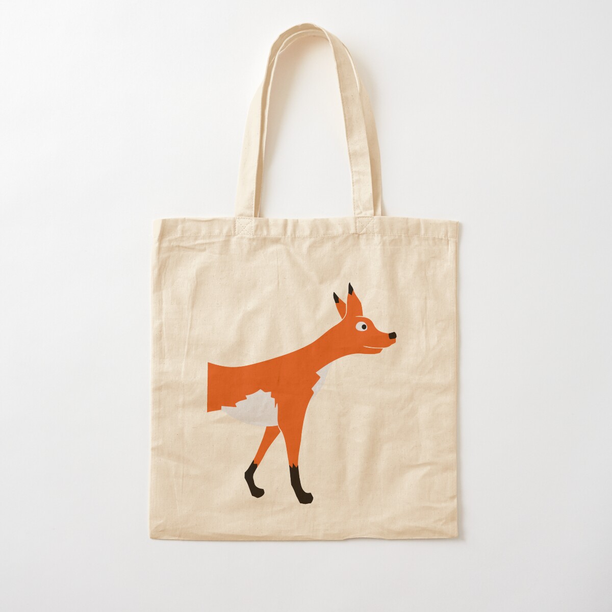 Half Red Fox Front Part Side Face Legs Funny Comic Cotton Tote Bag ...