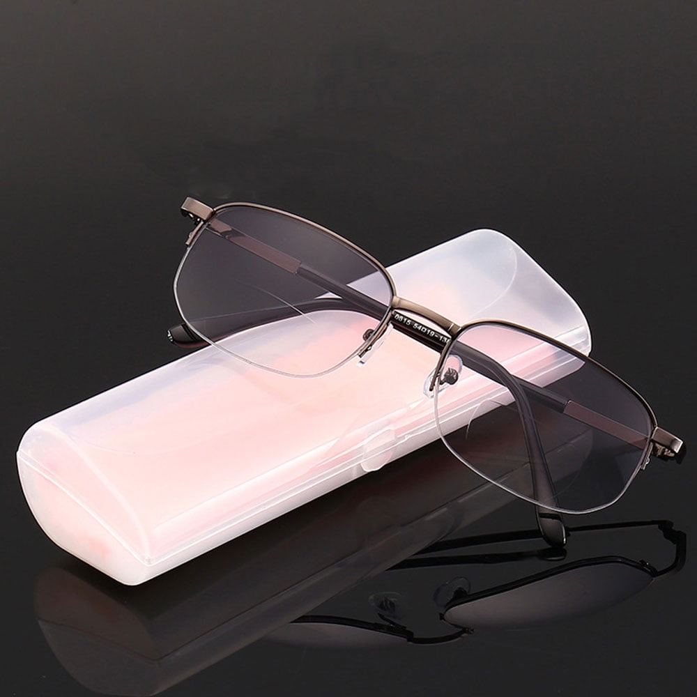 Half Rimless BIFOCAL Reading Glasses 2.50, Metal Gradient Gray ...