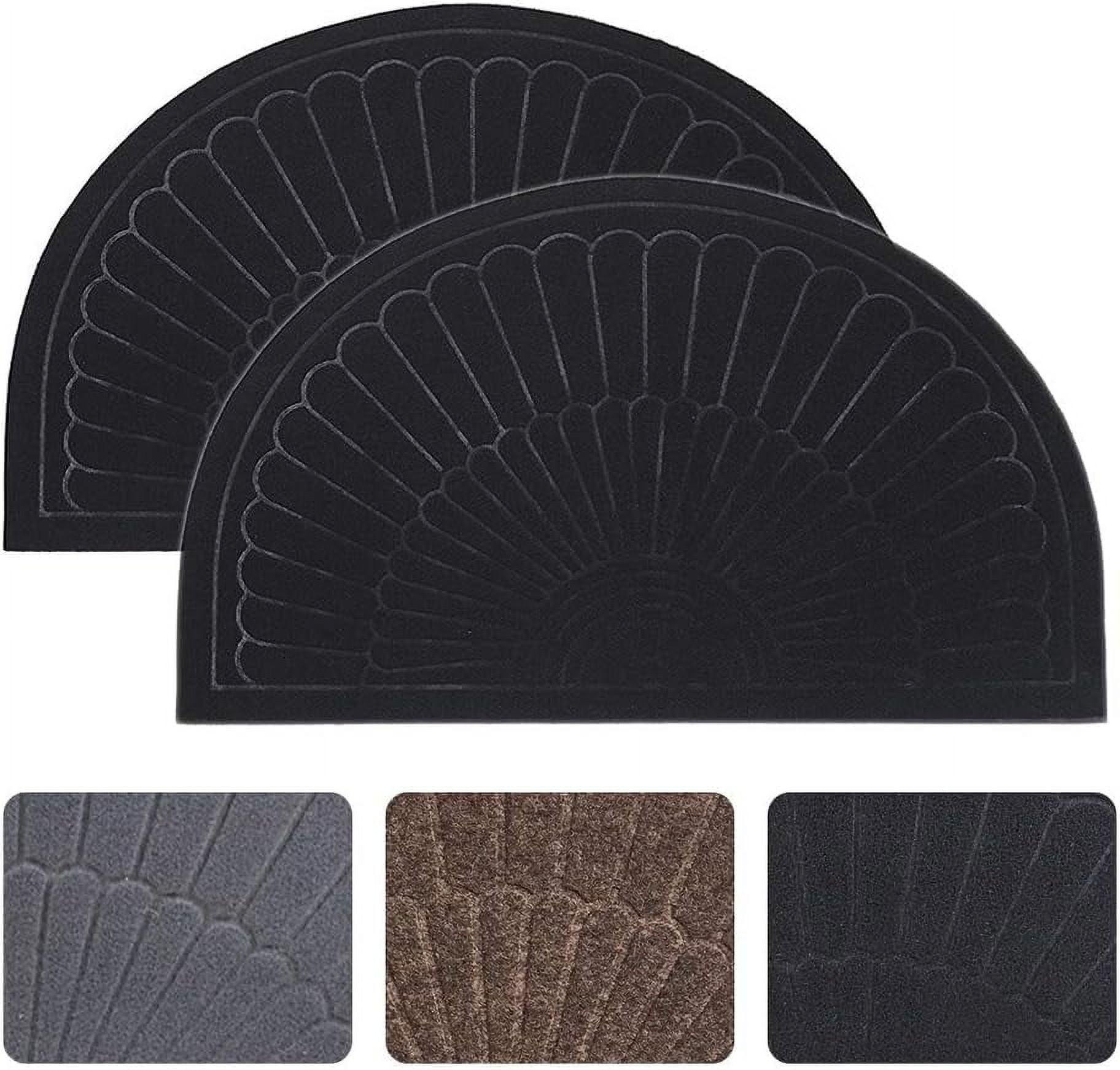 Half Round Door Mat Indoor Half Circle Front Door Mats Outdoor Entrance ...