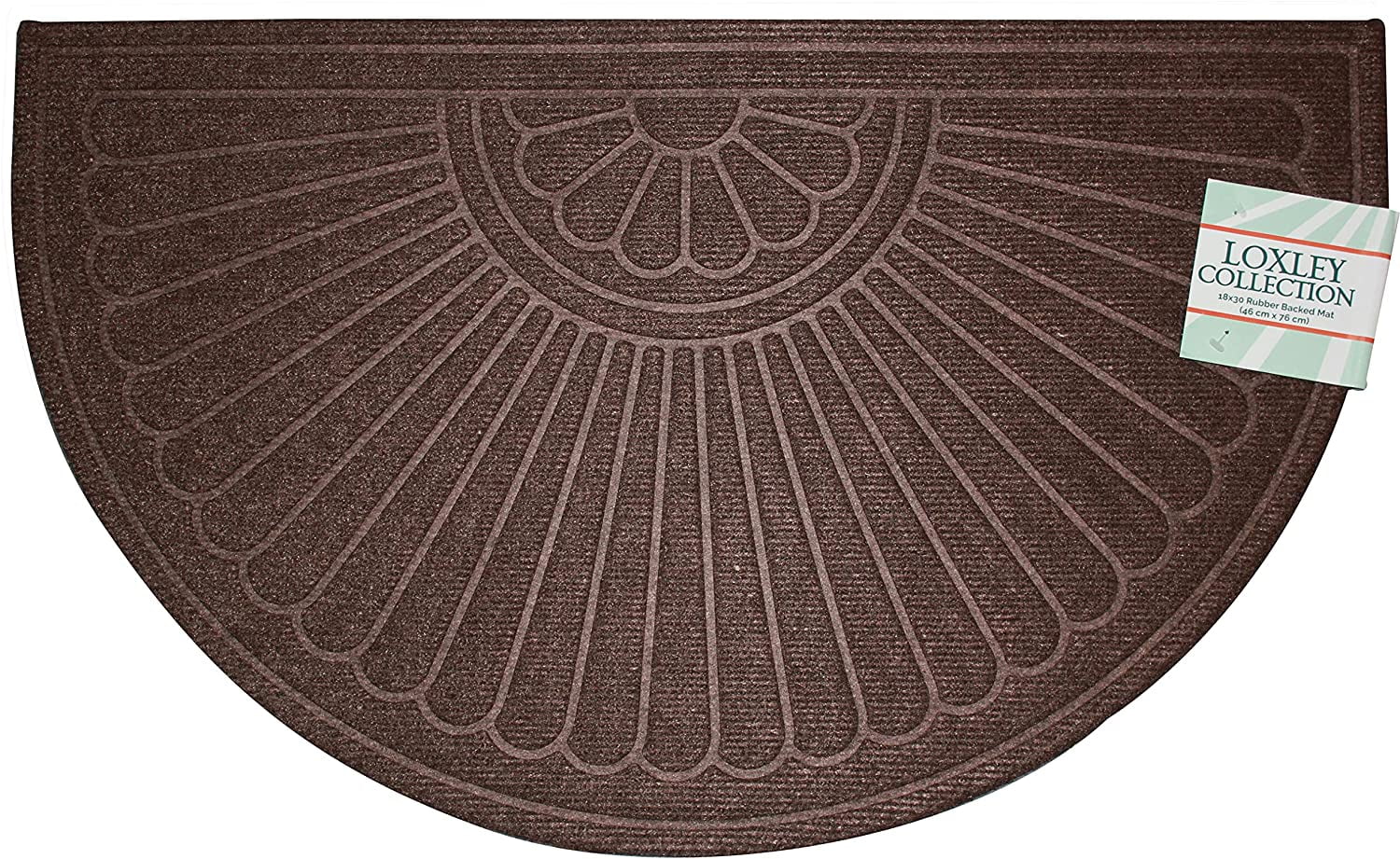 Kashi Home Loxley 18"x30" Half Round Doormat, Non Slip, Durable, Indoor ...