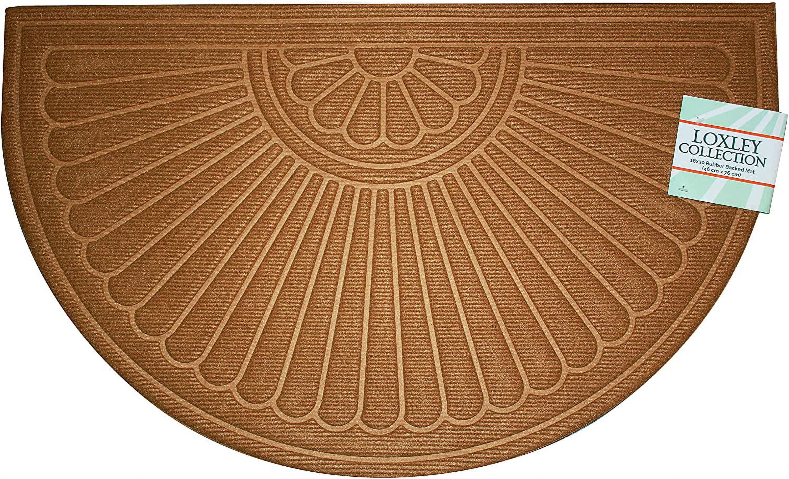 Kashi Home Loxley Half Round Doormat, Non Slip, Durable, Indoor/Outdoor ...