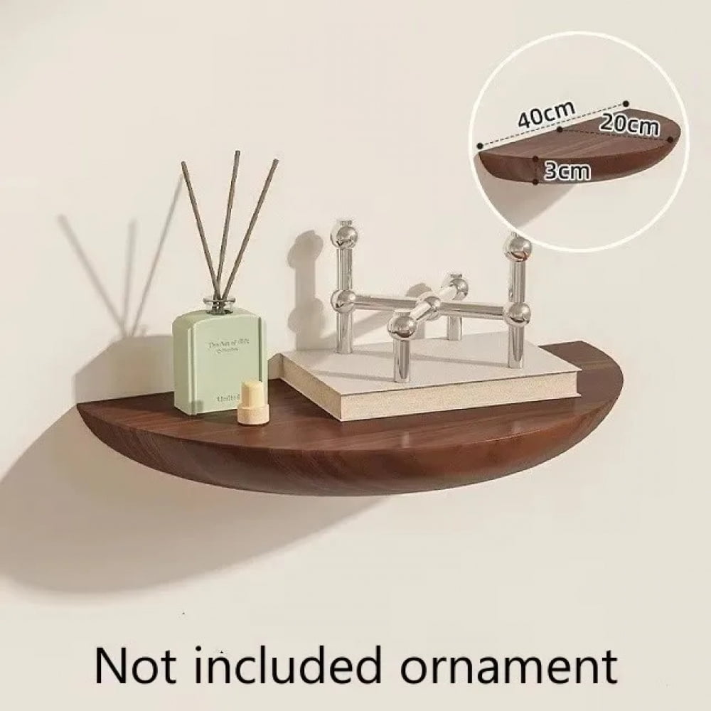 Half Round Floating Shelf 20/30/40cm Wood Shelf Wall Mounted Display ...