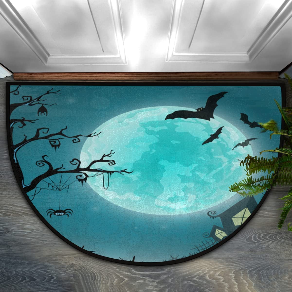 Half Round Front Door Mat 18x30 Inch Entryway Rug Door Mat,Half Circle ...