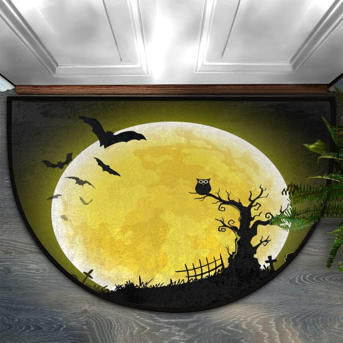 Half Round Front Door Mat Entryway Rug Door Mat,Half Circle Welcome ...