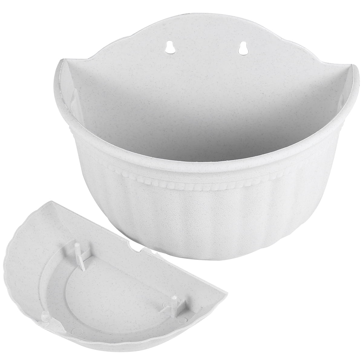 Half Round Hanging Planter Flower Pot Garden Decor for Indoor Outdoor ...