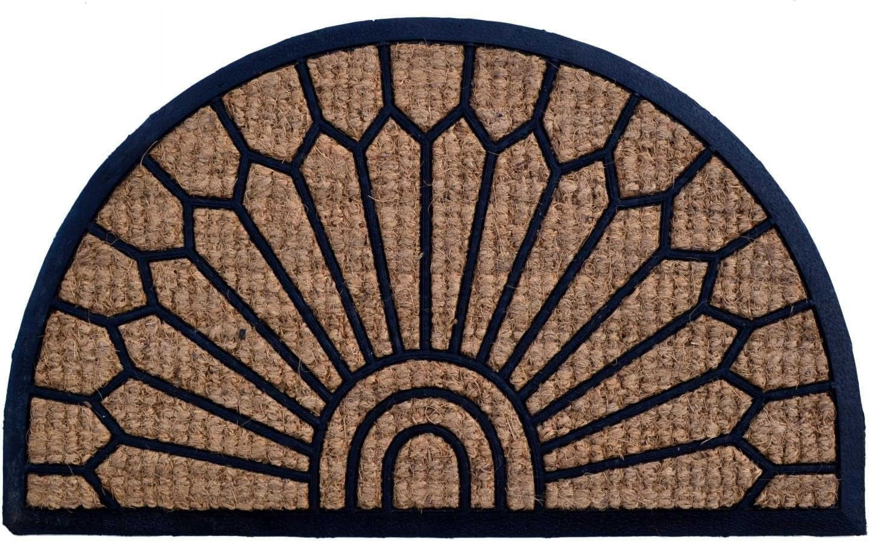 Half Round Rubber Back Coir Doormat, Lily, 18-Inch by 30-Inch - Walmart.com