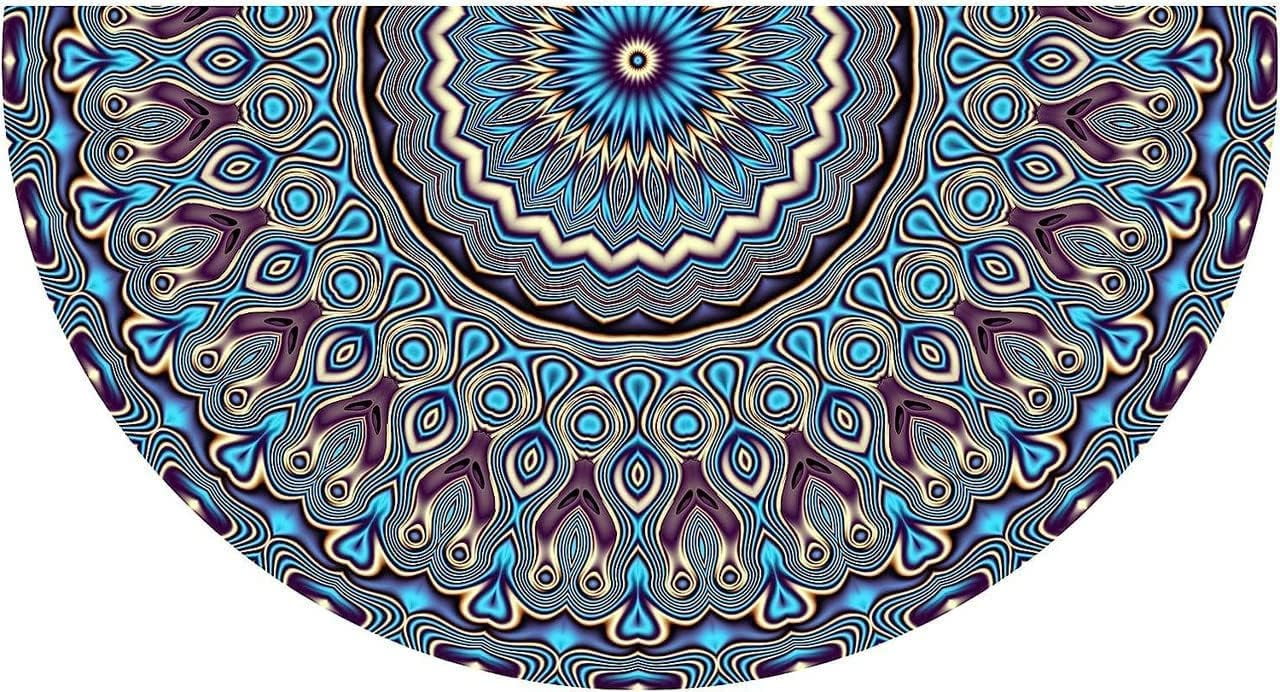 Half Round Rug Fantasy Red Bathroom Super Absorbent Non-Slip Bath Mat ...