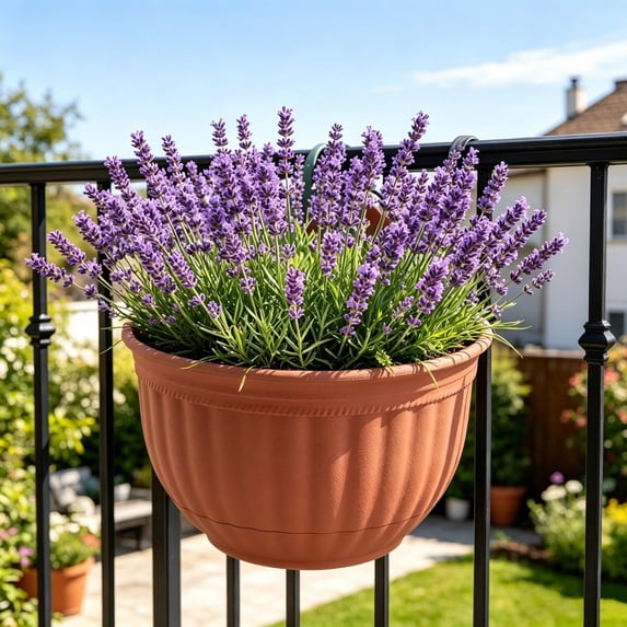 Half Round Wall Mount Planter Plastic Hanging Pot for Indoor Outdoor ...