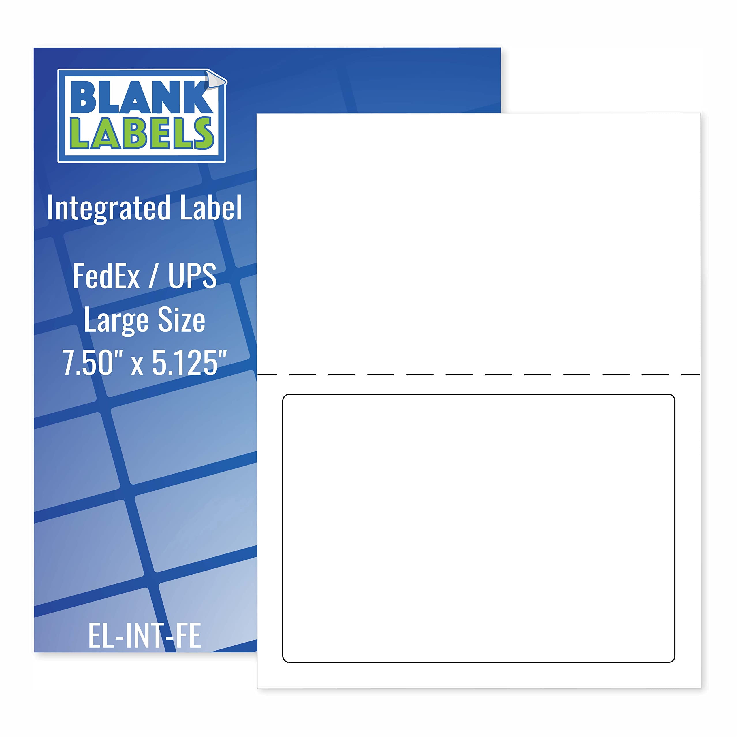 Half Sheet FedEx Shipping Labels with Tear Off Receipt from Blank ...