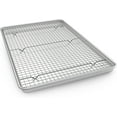 Half Sheet Pans with Rack Set, 18 Inch Commercial Quality Baking Pan ...