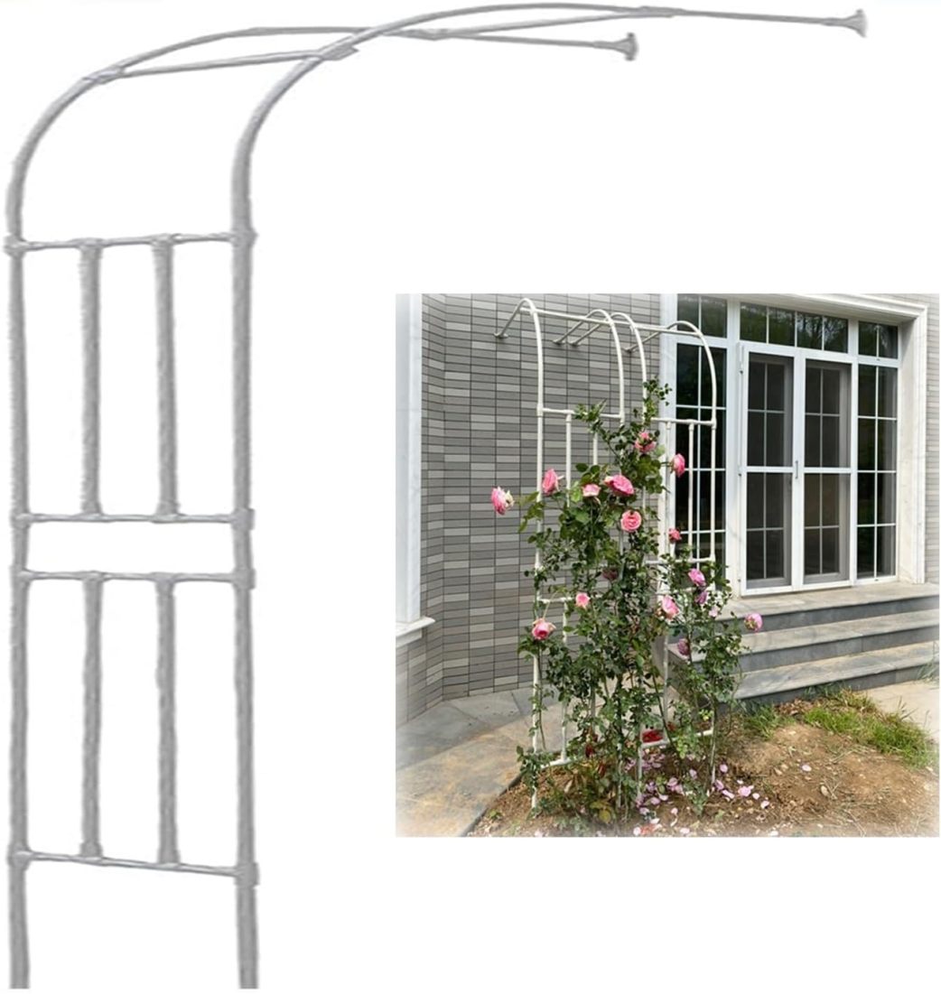 Half Sided Arch Against The Wall Garden Arbor Trellis, Sturdy Rose ...