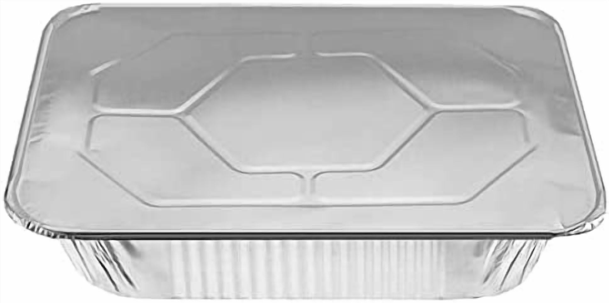 Half Size Deep Aluminum Disposable Pan with Aluminum Lid For Baking ...