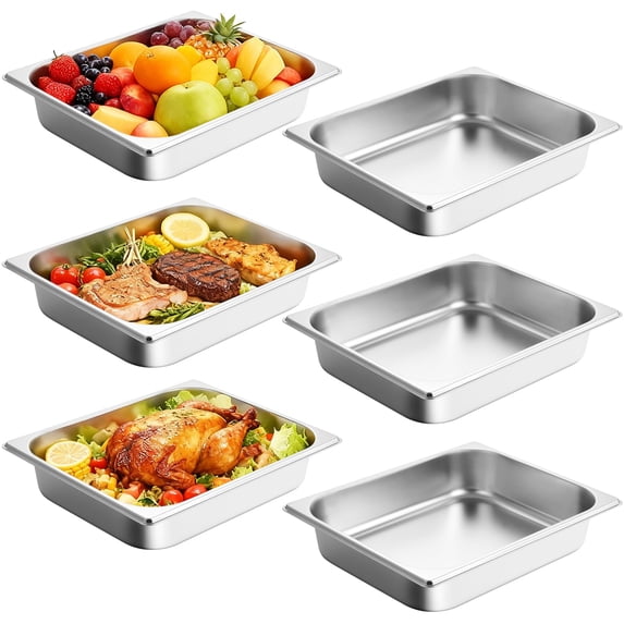 Half Size Hotel Pans, Steam Table Pans Half Size for Home, Party, Hotel ...