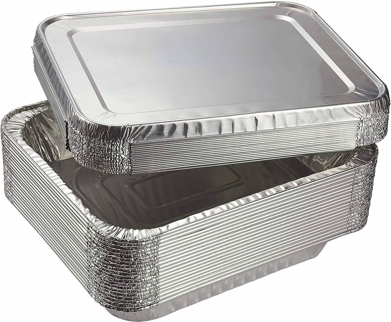 Half Size Medium Deep Aluminum Disposable Pan with Alum Lid For Baking ...