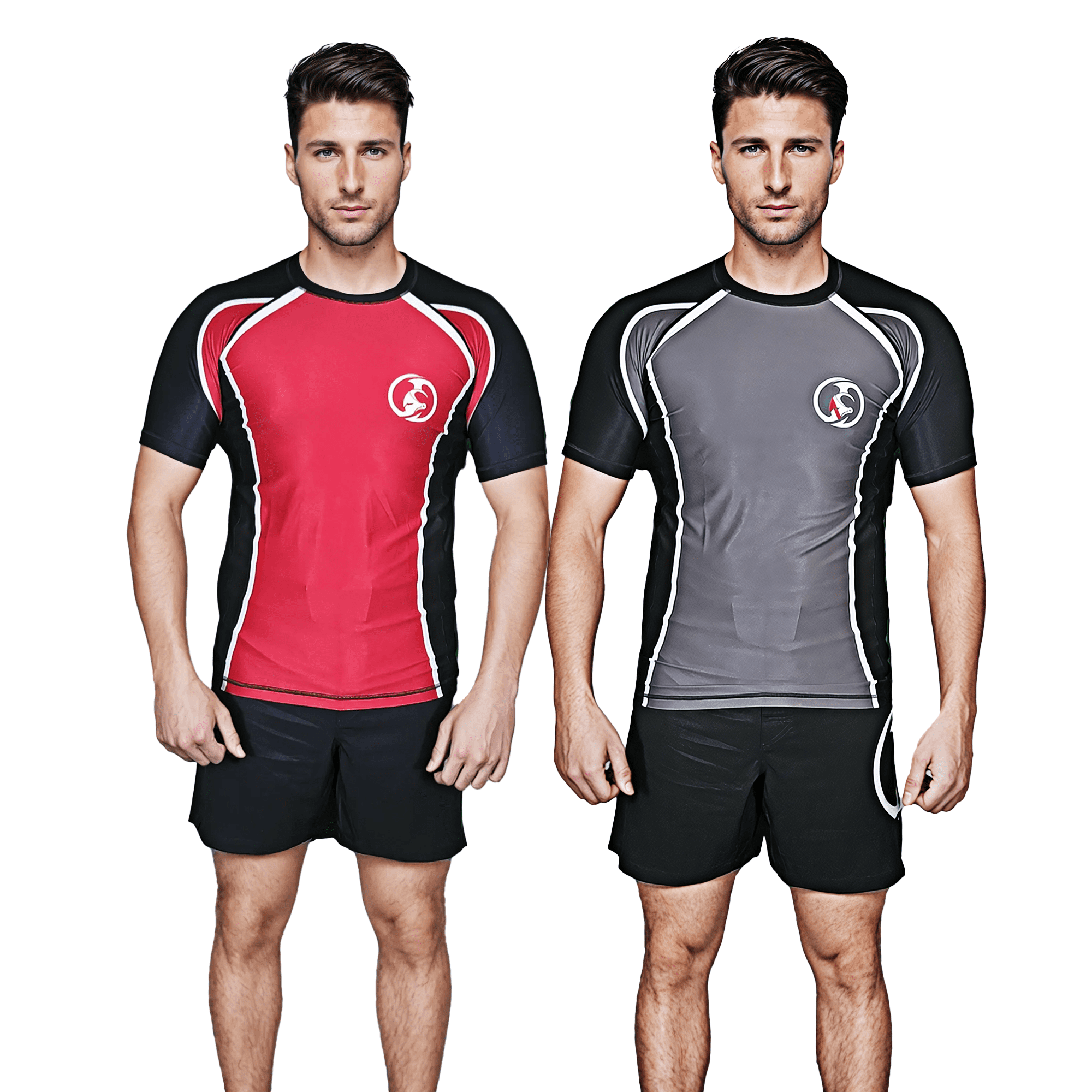 Half Sleeve Hot Rod Rush Guard BJJ No Gi, MMA Ranked Short Sleeve ...