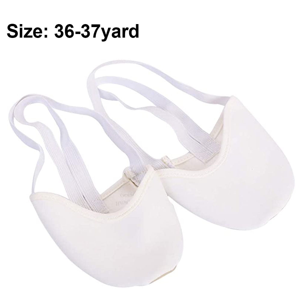 Half Sole Dance Shoes - Stretchy Pirouette Shoes - White - Walmart.com