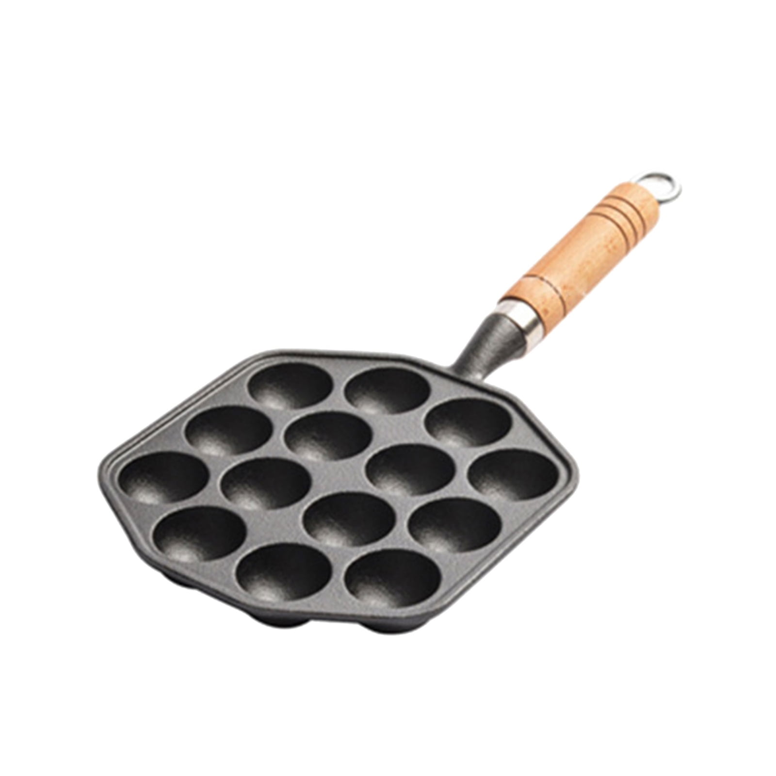 Half Sphere Takoyaki Baking Pan 14 Hole Iron Plate With Heat Resistant ...