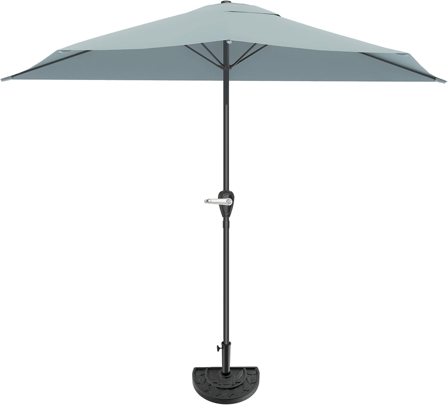 Half Umbrella - 9 ft Patio Umbrella with Easy Crank - Outdoor Patio ...