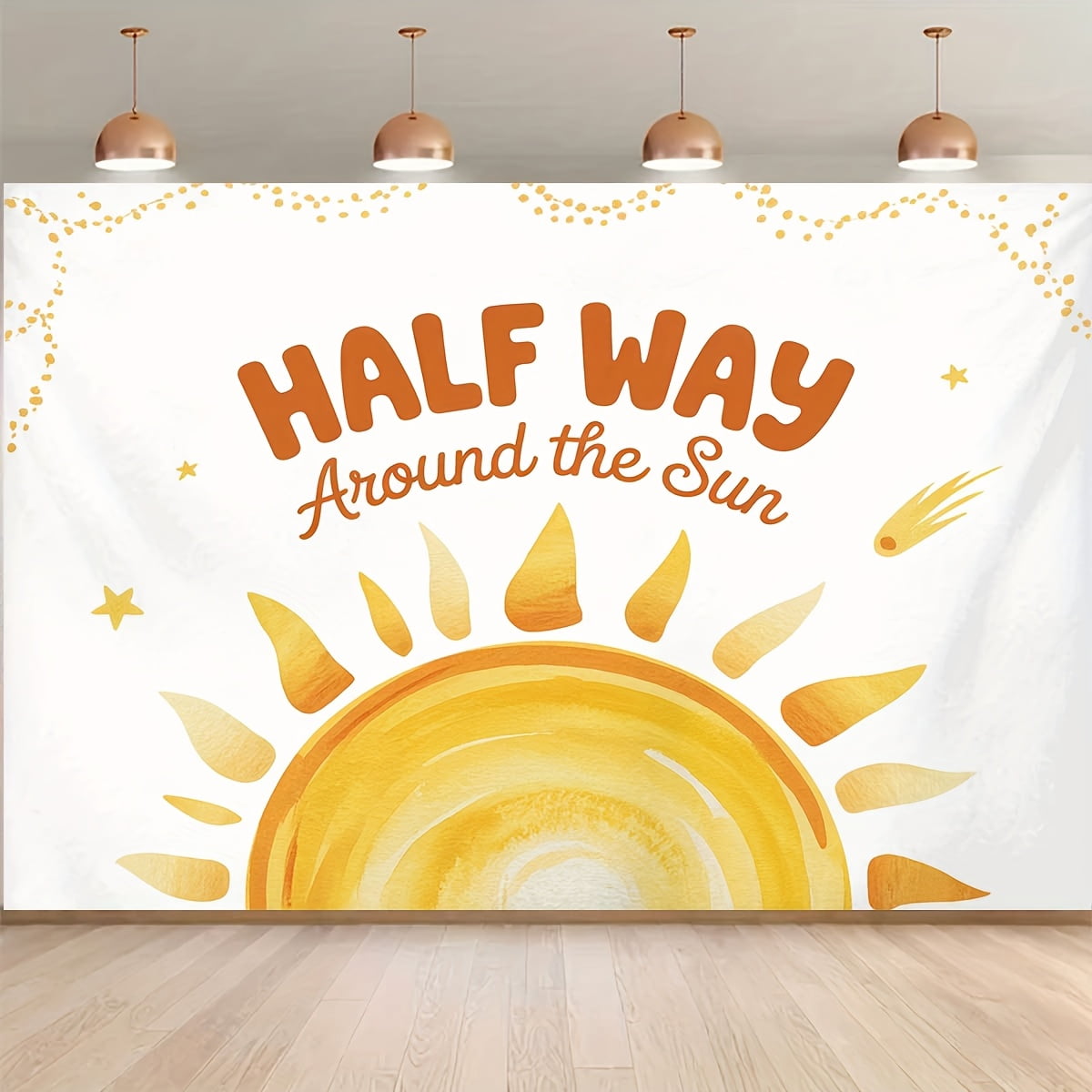 Half Way Around the Sun Backdrop Boho Six Months Baby Shower ...