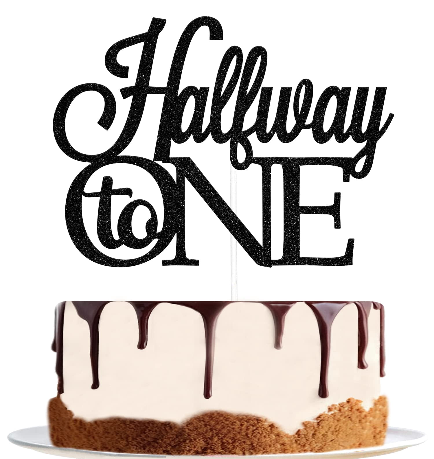 Half Birthday Cake Topper Boy