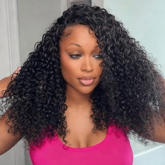 Half Wig Human Hair 200% Denty Water Wave Glueless Wigs Human Hair 3 in ...