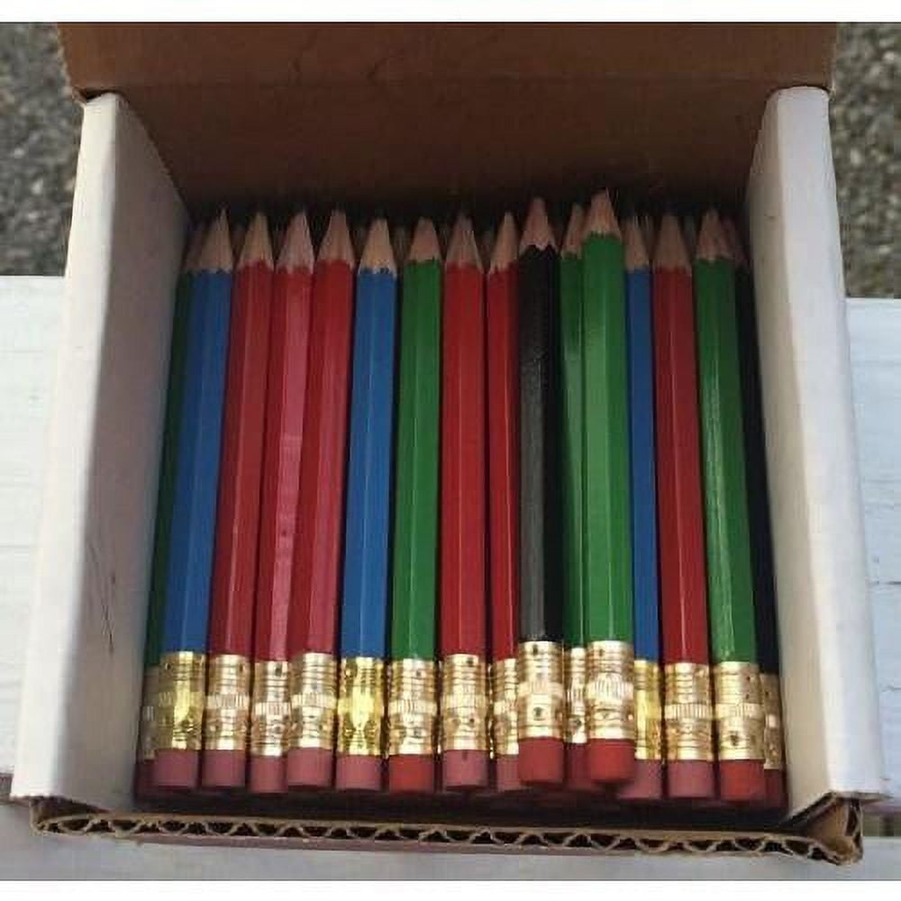 Half With Eraser - Golf, Classroom, Pew - Hexagon, Sharpened, 2 Pencil ...