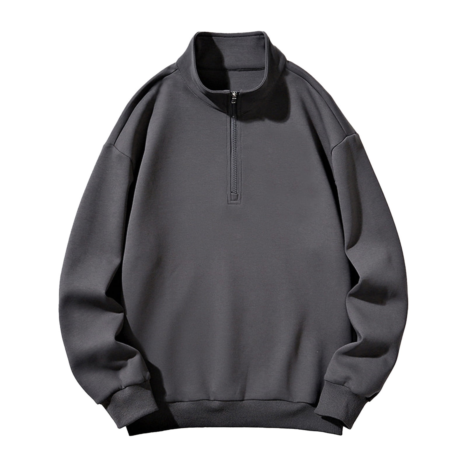 Half Zip Sweatshirts for Men,Men's Sweat Shirts Plain Quarter Zip ...