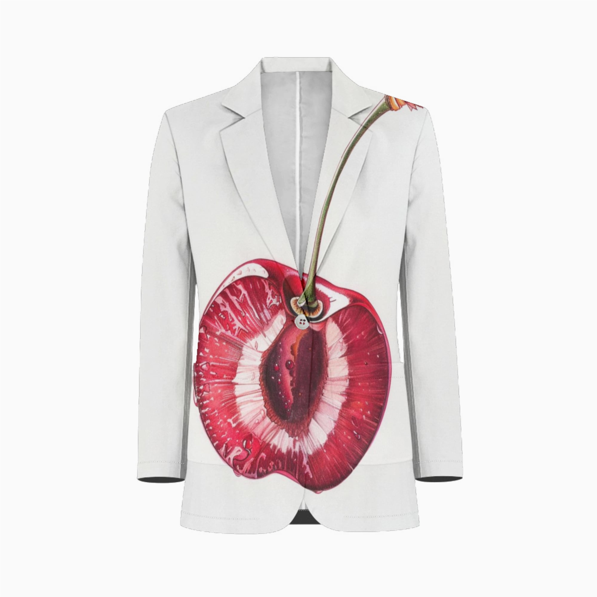 Half a red cherry Juicy watercolor Mens Suits Shawl Collar Slim Fit ...