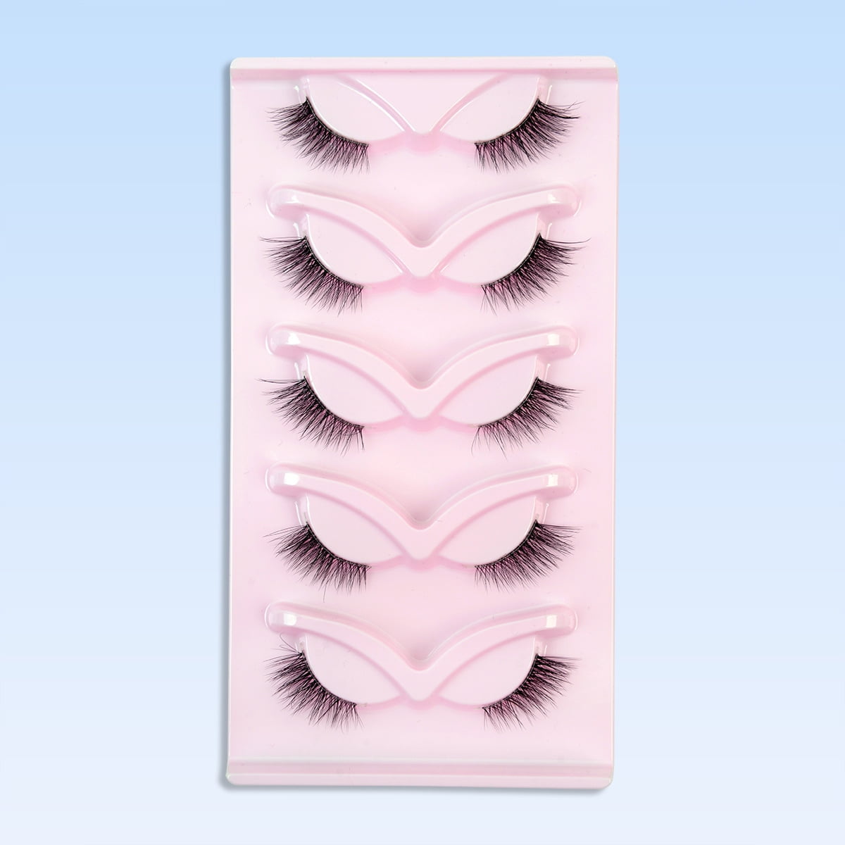 Half cat eye transparent stem false eyelashes eye tail extension style ...