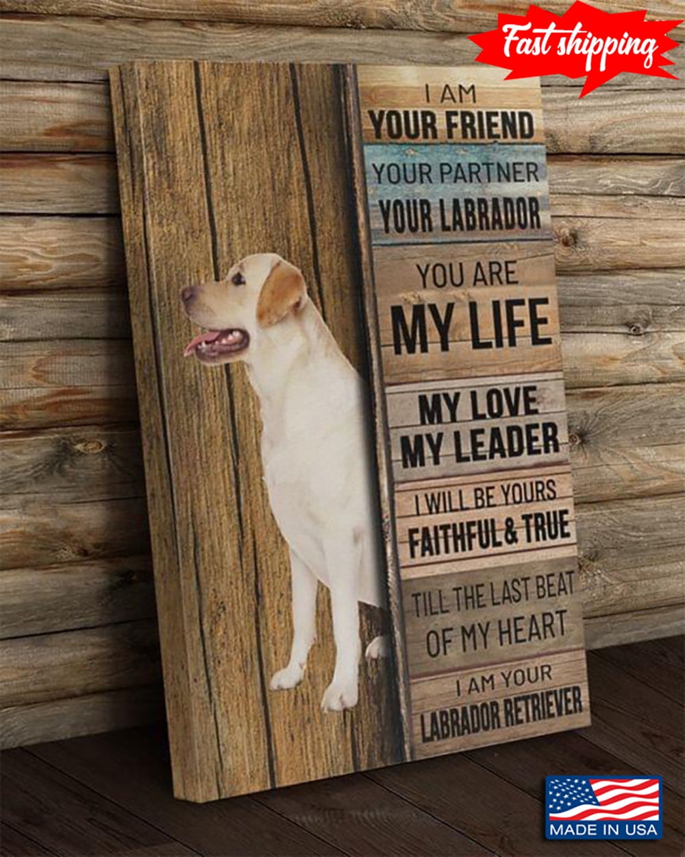 Half-face Portrait Of Labrador Retriever I Am Your Friend Your Partner ...