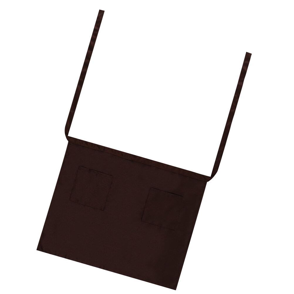 Half-length Working Apron Waist Apron Short Serving Aprons with Pockets ...