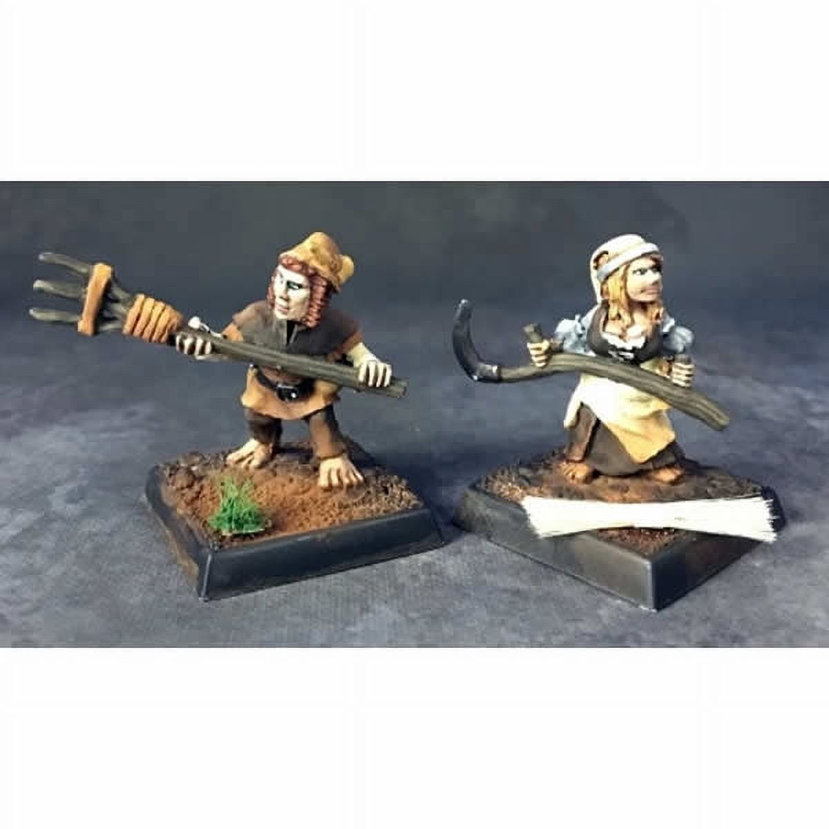 Halfling Farmers Miniature 25mm Heroic Scale Dark Heaven Legends Reaper ...