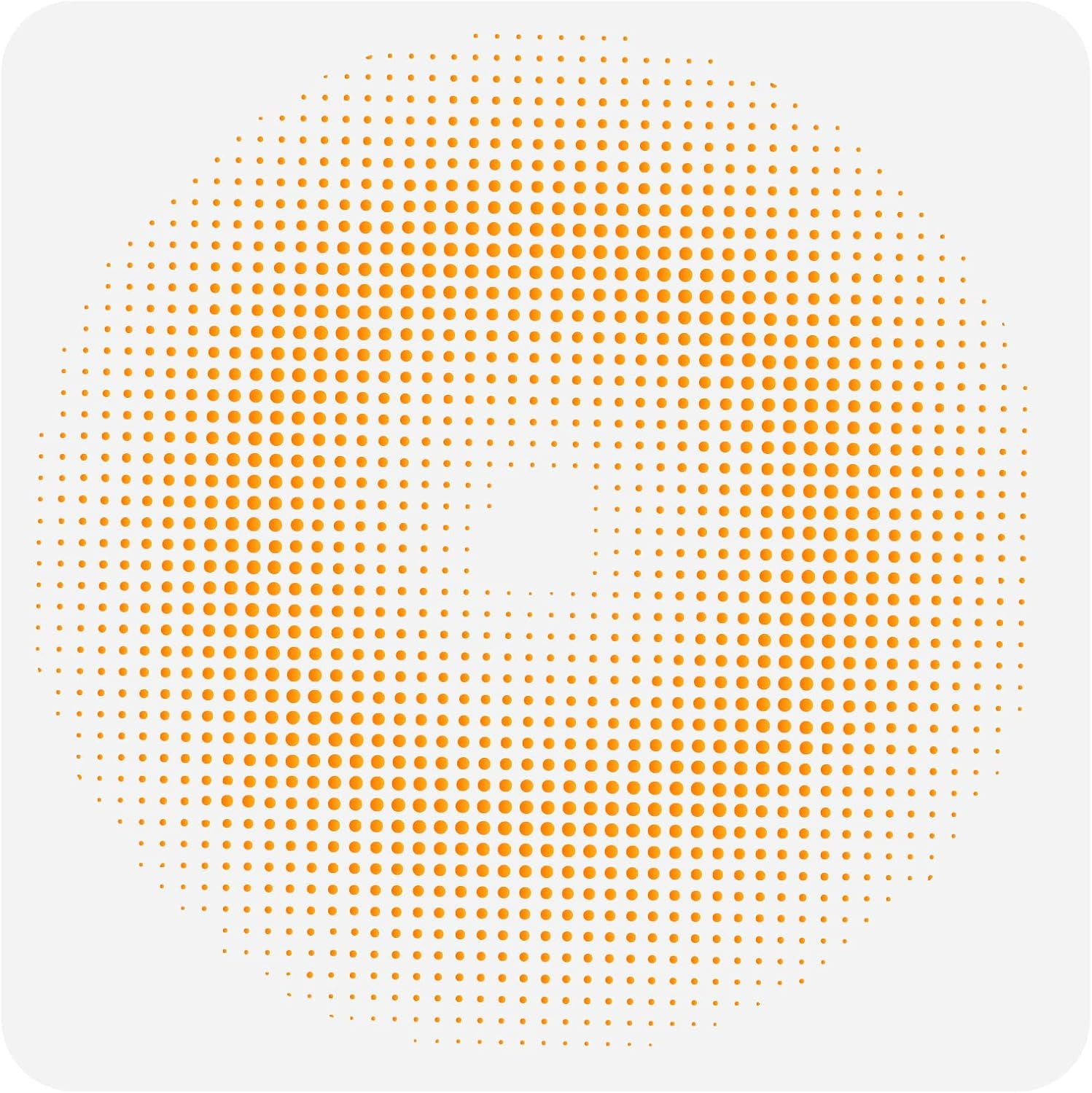 Halftone Swirl Painting Stencil 11.8x11.8inch Reusable Halftone Circles ...