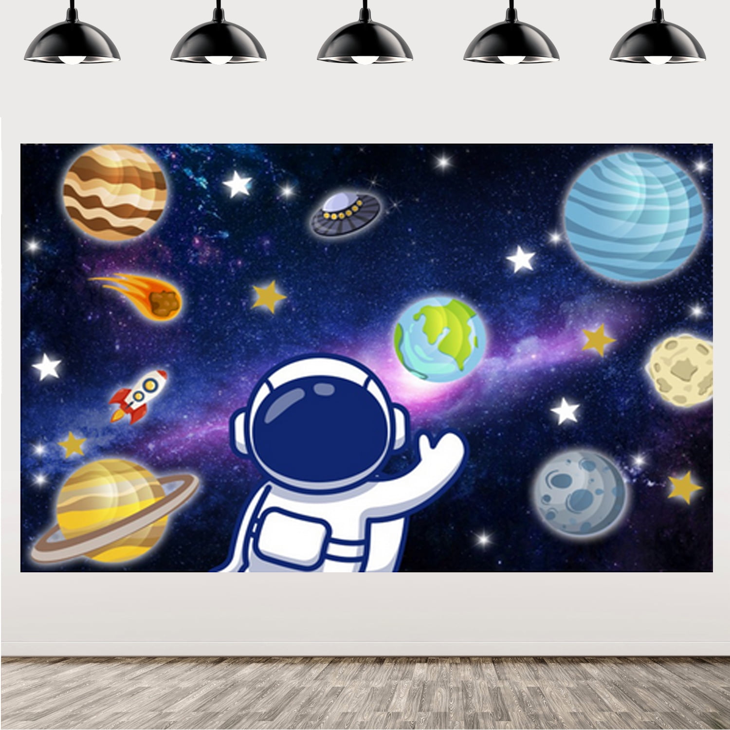 Halfway around The Sun 6 Months Space Birthday Decorations, Outer Space ...