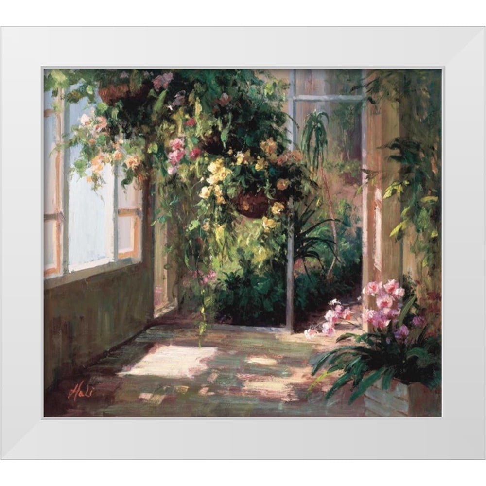 Hali 22x20 White Modern Wood Framed Museum Art Print Titled - Atriums ...